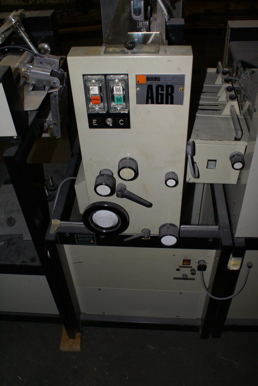 Lot #35: Bourg A14 Collator, Stitcher, Folder, Stacker with Double Bins ...